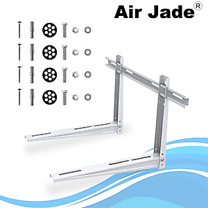 Air Jade Mini Split Bracket with Cross Bar, Heavy Duty Foldable Wall Mounting Bracket for Ductless Mini Split Air Conditioner Heat Pump Systems, 9000 to 18000 BTU, 280 lbs