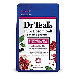 Dr Teal's Pure Epsom Salt, Pomegranate & Black Currant, 3 lbs (Packaging May Vary)