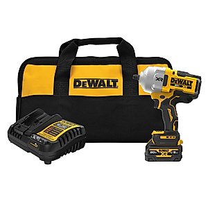 DEWALT 20V MAX Cordless Impact Wrench Kit, 1/2" Hog Ring, Battery and Charger Included (DCF961GP1)