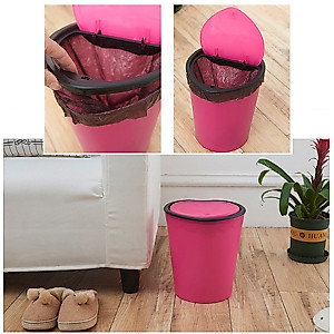 PalaeoWind Heart-Shaped Plastic Trash Can, Creative Fashion Home Kitchen Living Room Trash Can with A Lid Bedroom by Formula,Purple