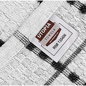 Utopia Towels Kitchen Towels, 15 x 25 Inches, 100% Ring Spun Cotton Super Soft and Absorbent Black Dish Towels, Tea Towels and Bar Towels, (Pack of 12)