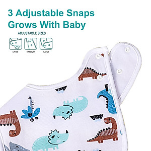 Burp Cloths & Baby Bibs Set 2-in-1 Cotton Super Absorbent and Soft Baby Spit Up Burping Rags for Boys and Girls