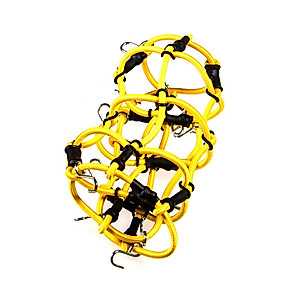 MOHERO 1/10 RC Elastic Luggage Net with Hook for 1:10th RC Vehicles RC Crawler Truck Car D90 TRX4 Roof Rack (Yellow)