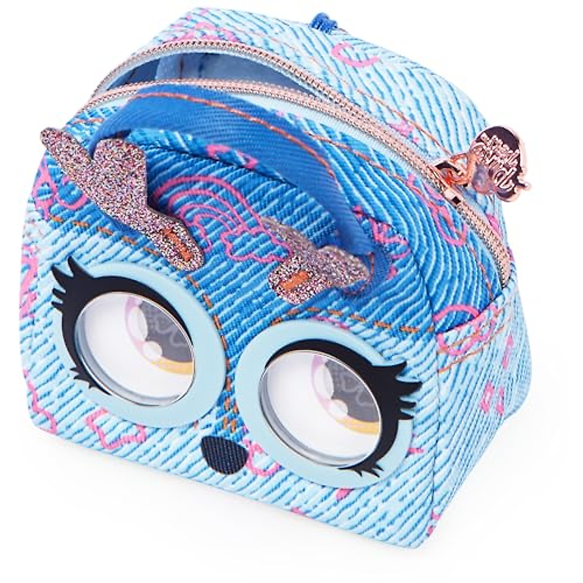 Purse Pets Micros, Denim Deerie Stylish Small Purse with Eye Roll Feature, Kids Toys for Girls Aged 5 and up