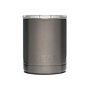 YETI Rambler 10 oz Lowball, Vacuum Insulated, Stainless Steel with Standard Lid, Graphite