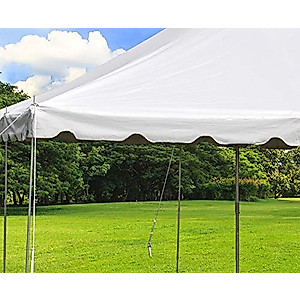 Party Tents Direct 20' x 40' Weekender Canopy Tent with Sidewalls, Easy Up Party Tent for Backyard, Outdoor Tents for Parties, Weddings, Graduations, Banquets, Events, Heavy Duty, PVC White Top