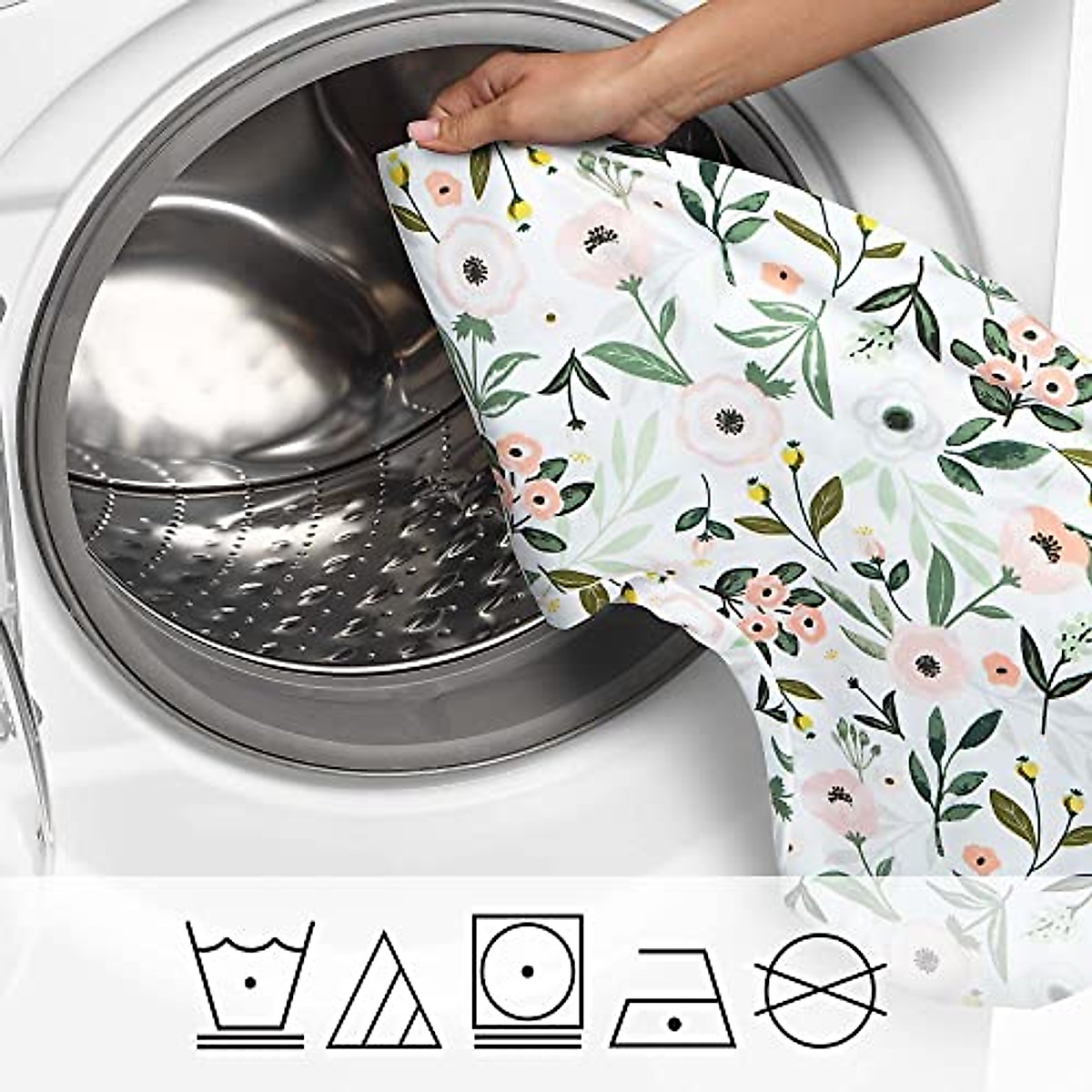 Boppy Original Support Nursing Pillow, Pink Garden, Ergonomic Breastfeeding, Bottle Feeding, and Bonding, Firm Hypoallergenic Fiber Fill, Removable Cover, Machine Washable