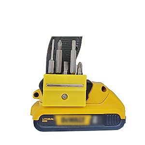 NXPOXS Magnetic Bit Holder Drill Bit Organizer Fit for Dewalt 20V Drills Screwdriver and Impacts Yellow 2pcs