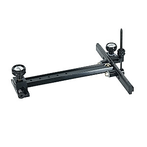 Archery Recurve Bow CNC Target Sight T Shape Adjustable with Ring and Single Fiber Optical Pin Sight Aluminum Detachable for Compound Competition Olympic Style Hunting Practice Range RH or LH (Black)