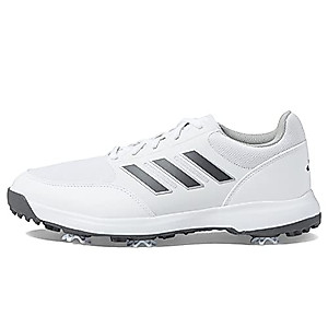 adidas Men's Tech Response 3.0 Golf Shoes, Footwear White/Dark Silver Metallic/Silver Metallic, 12