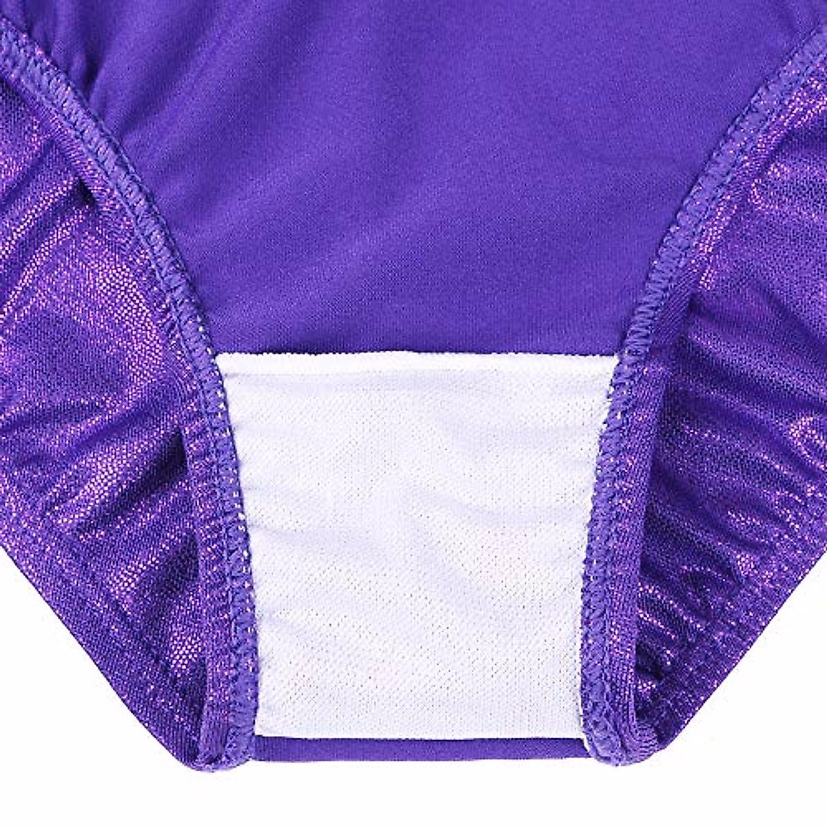 BAOHULU Leotards for Girls Gymnastics Toddler Shiny Metallic Athletic Bodysuit B230_Purple_6A