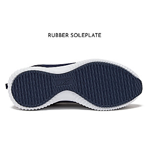 Avia Air Slip On Shoes for Women - Casual Comfortable Athletic Tennis Walking Sneakers for Women with Memory Foam - Navy Blue/White, 8 Medium