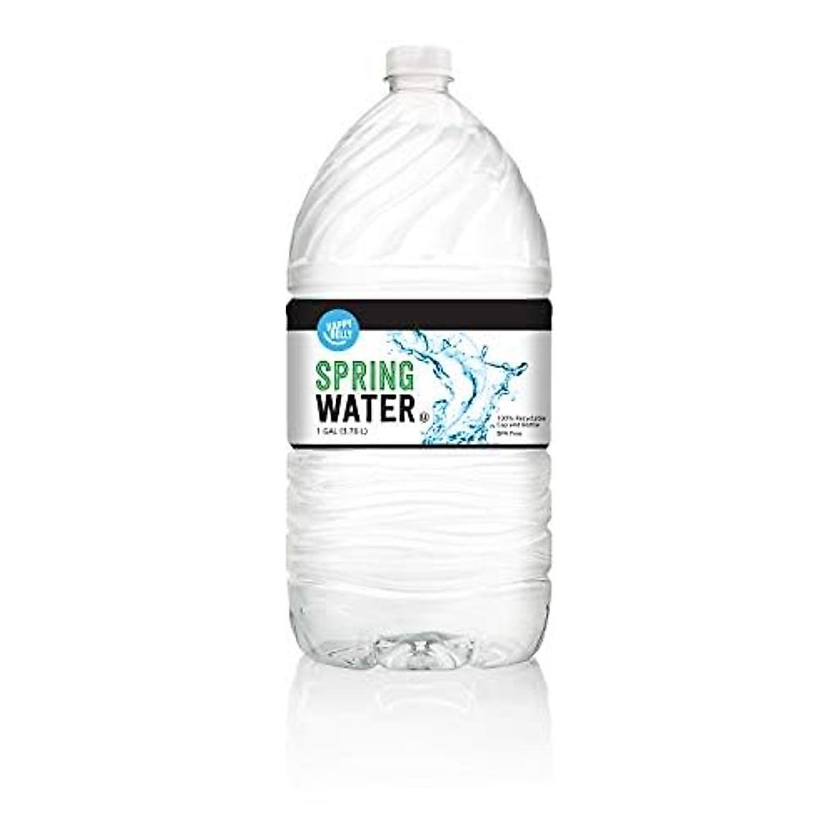 Amazon Brand - Happy Belly Spring Water, 128 Fl Oz (Pack of 1)