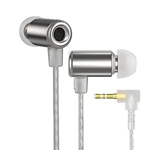 KZ LingLong in-Ear Wired Earbuds Mini Dynamic Drivers Balanced Auditory Sensation Compact Sports Music 3.5mm Headphones（Sliver,no mic）