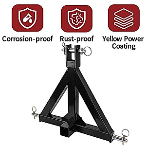 YITAMOTOR (FRSSPF-0033) 3 Point Trailer Hitch with 2" Receiver for Category 1 Tractor Drawbar Hitch Adapter for Kubota, John Deere, BX, LM25H, WLM Tractor, NorTrac, Yanmar, Kioti, Cat