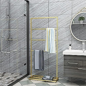 Towel Racks, Towel Rack Free-Standitowel Rack Multifunctional Towel Rack for Hangitowels Bath Towels Can Be Placed in The Liviroom Bathroom Bedroom/D/60Cm