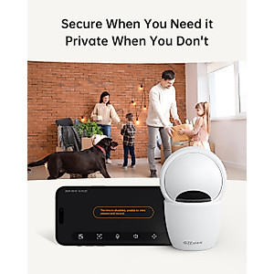 CZEview 3K 5MP Security Camera Indoor, 2.4/5Ghz WiFi Pet Camera Baby Monitor with Phone App, Remote Pan Tilt Zoom, Night Vision, Motion Detection, Auto Tracking, Two Way Talk, Works with Alexa