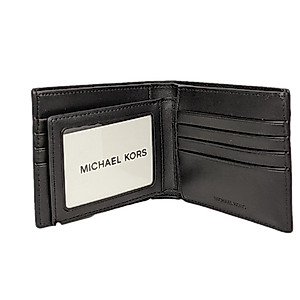 Michael Kors Men's Cooper Billfold with Passcase Wallet (Black PVC)