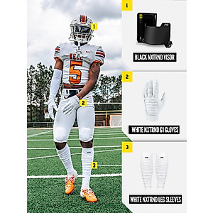 Nxtrnd Football Leg Sleeves, Calf Sleeves for Men & Boys, Sold as a Pair (White, Youth)