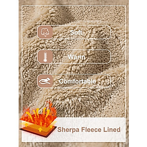 MAGCOMSEN Mens Winter Sweatshirt Crewneck Sherpa Warm Thick Sweatshirts Fleece Liner Thermal Athletic Casual Pullover Sweatshirt Black