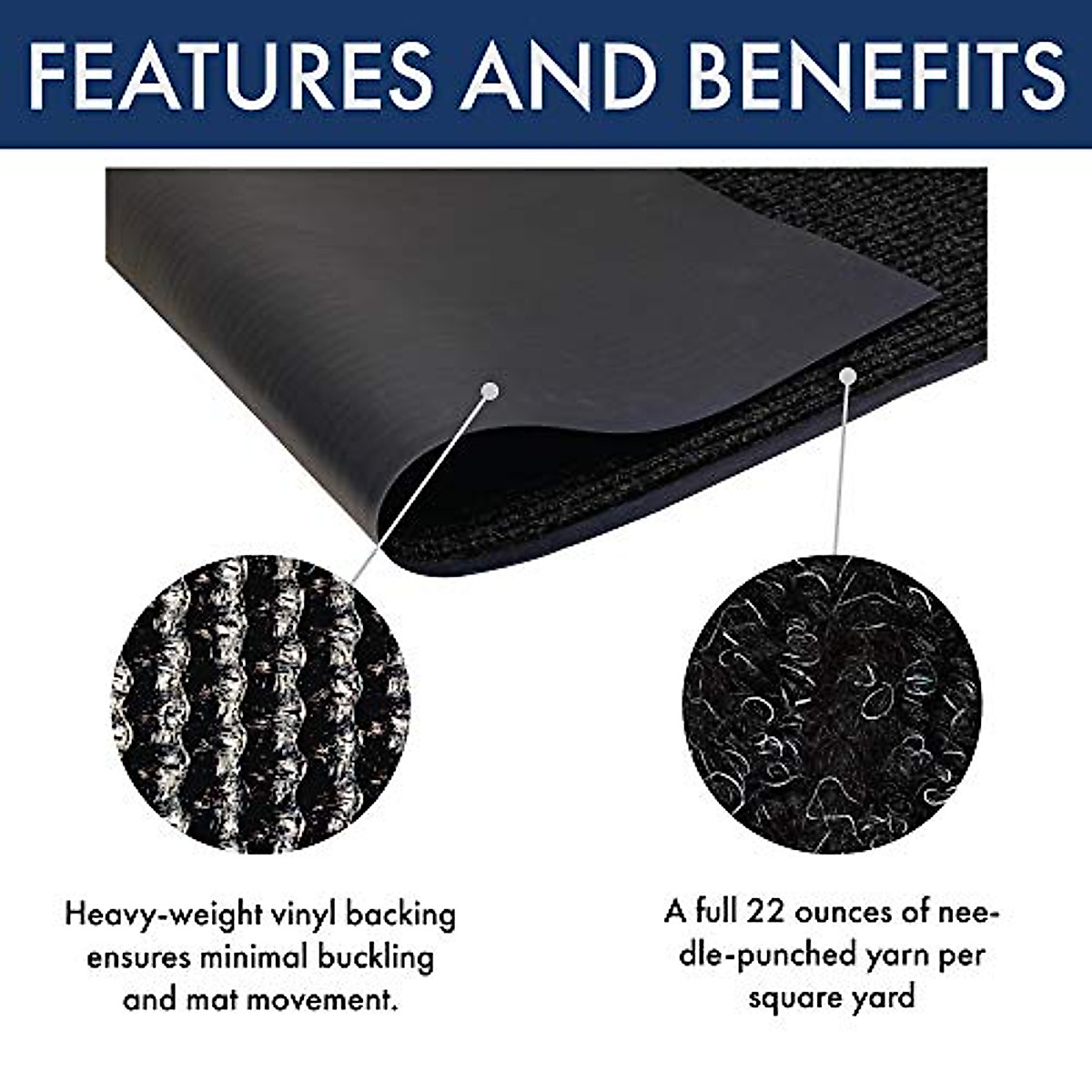 Notrax Carpeted Entrance Mat, Charcoal, 3ft.x5ft. (117S0035CH)