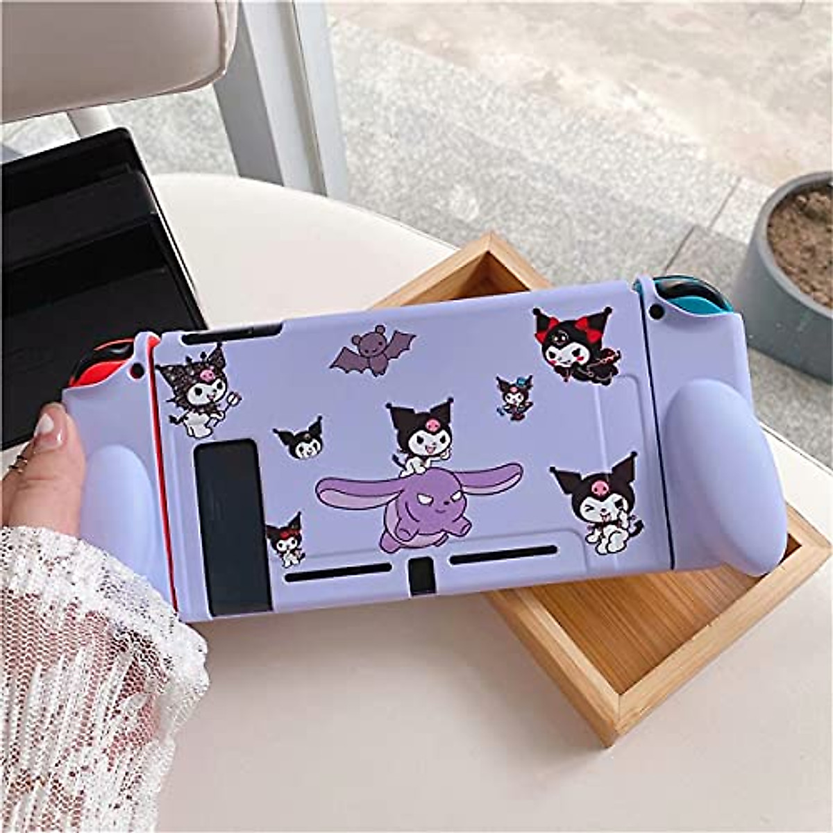 Cute Kawaii Cartoon Design Cover Protective Case for Nintendo Switch - Anti-Scratch Soft Slim Grip Cover Shell Fashion Cool Switch Game Shell for Girls Kids Women - (B)