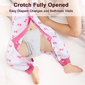 MooMoo Baby Sleep Sack with Feet Fleece Sleeveless Baby Sleeping Bag with Legs Toddler Wearable Blanket 6M-3T