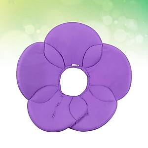 POPETPOP Small Dog Recovery Collar - Cute Cat Flower Neck Cone After Surgery, Adjustable Pet Collar, Surgery Recovery Elizabethan Collars for Small Pets (Purple, M)