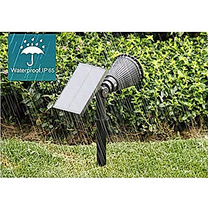 MTB Garden Solar Spotlights, 2-in-1 Colored Adjustable 4 LED Wall/Landscape Solar Lights with Automatic On/Off Sensor, 2 Pack