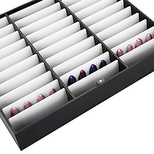Nail Storage Box, Display Box Nail Art Decoration Container Empty Nail Tips Storage Box Fake Nail Display Case(Black)