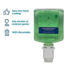 EnMotion Gen2 Moisturizing Foam Hand Sanitizer Dispenser Refill By GP PRO (Georgia-Pacific), Fragrance Free, 42334, 1000 ML Per Bottle, 2 Bottles Per Case