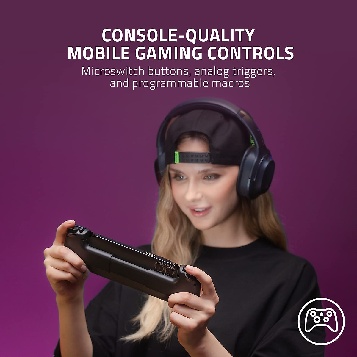 Razer Kishi V2 Mobile Gaming Controller for iPhone (Lightning): Console Quality Controls - Universal Fit w/ Extendable Bridge - Stream PC, Xbox, PlayStation Games - Customizable Triggers - Ergonomic