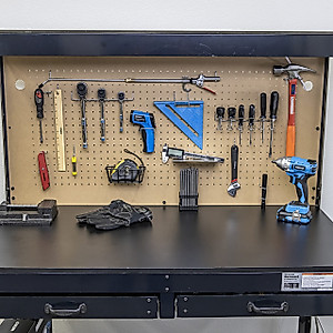 HILTEX 53108 100 Piece Metal Peg board Hooks and Accessories Set, Pegboard Hooks Assortment, Bins & Hooks for Crafts, Organizer for Garage, Peg Board Tool Utility Hooks, 1/4 Pegboard Hooks Accessories