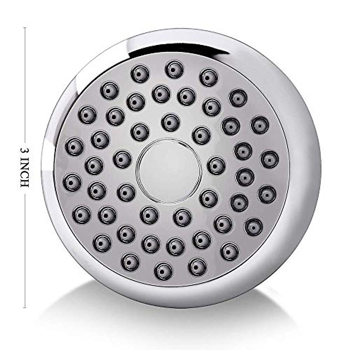 High Pressure Shower Head 3 Inches Anti-clog Anti-leak Fixed Showerhead Chrome with Adjustable Swivel Brass Ball Joint for Relaxing and Comfortable Shower Experience Aisoso