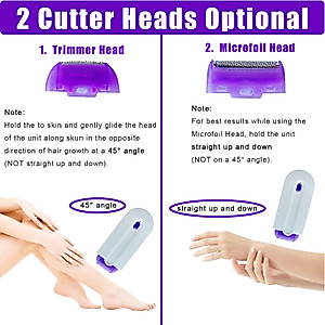 PIOCmuy Silky Smooth Hair Eraser,Painless Hair Removal,Hair Remover,Rechargeable Epilator Smooth Touch Hair Remover - Light Technology Hair Remove, Apply to Any Part of The Body, White