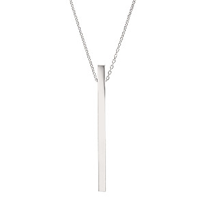Silpada 'Minimalist' Vertical Bar Pendant Necklace in Sterling Silver, 28" + 2"