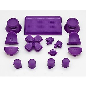 Purple Full Button +2 Springs Replacement Mod Kit for Playstation 4 PS4 Controller
