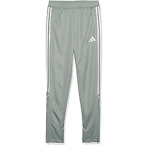adidas Kids' Tiro Pants, Silver Green/White, Large