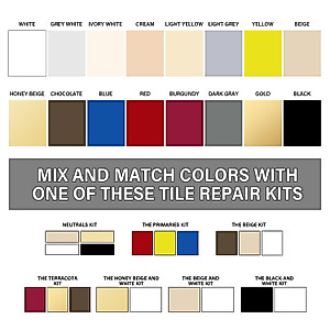 Tile Repair Kit, Ceramic Tile Repair Kit(White), Floor Cracked Tile Repair Filler - Quickly Fix Tile Chips, Cracks with Super Strong Adhesion for Porcelain, Ceramic, Acrylic, Fiberglass, Enamel