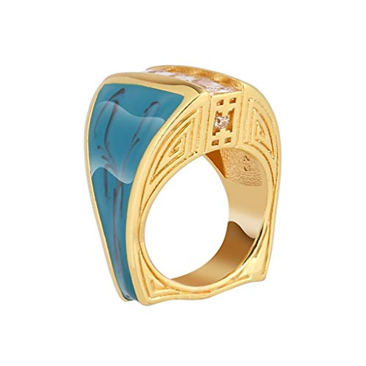 Engagement Rings for Women Unique Design Metal Geometric Square Zircon Female Ring Jewelry Gifta Good Gift for a Girlfriend, Boyfriend, Family