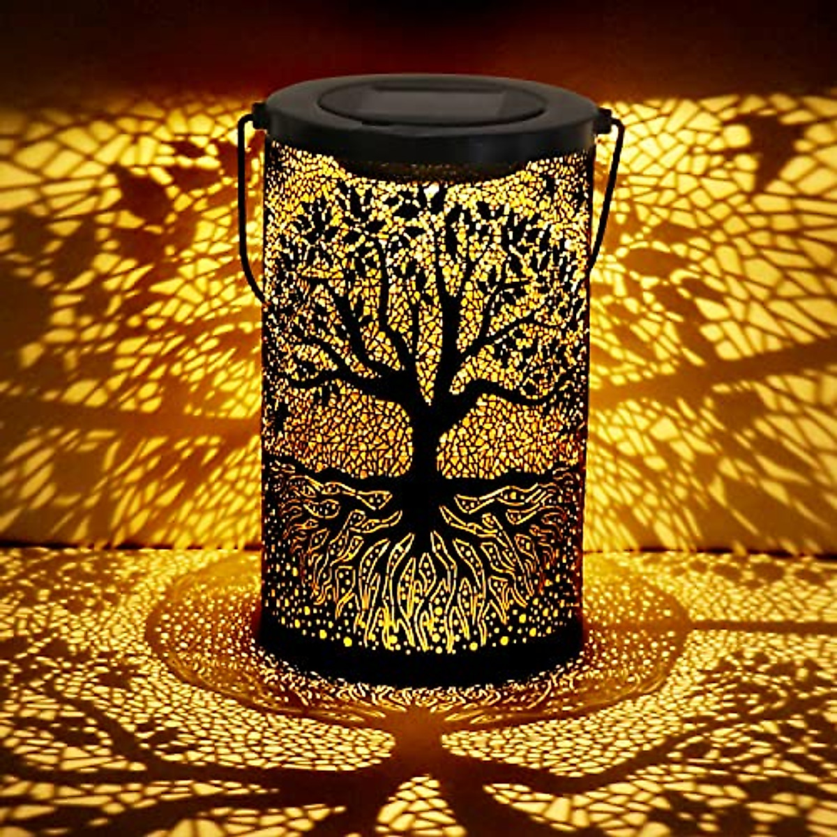 ZWOOS Solar Lantern for Outdoor, Waterproof Solar Lights, Hanging/ Standing, for Balcony, Patio, Garden Decoration