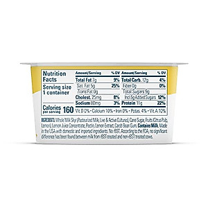 Icelandic Provisions Extra Creamy Skyr Lemon Whole Milk Yogurt, 4.4 oz