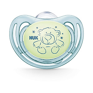 NUK Airflow Glow-in-The-Dark Pacifiers, Baby Boys, 0-6 Months, 2 Pack, 0.09 Pounds