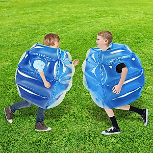 SUNSHINEMALL 1 PC Sumo Ball for Adult, Inflatable Body Bubble Ball Sumo Bumper Bopper Toys, for Kids Yard Human Bubble Ball Hamster Ball (36", Red Pure Blue)
