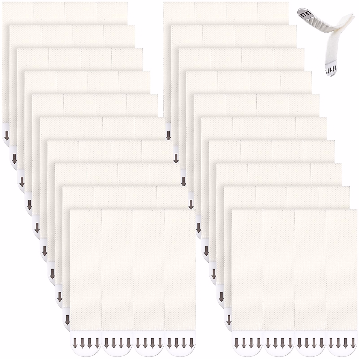 40 Pairs (80 Strips) Picture Hanging Strips Heavy Duty Strips Removable Hook and Loop Tape Frame Hanging Strips for Christmas Party Decorations (White, Large)