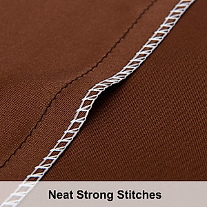 NTBAY 2 Pack Satin Standard Pillowcases for Hair and Skin, Luxurious and Silky Pillow Cases with Envelope Closure, 20x26 Inches, Brown