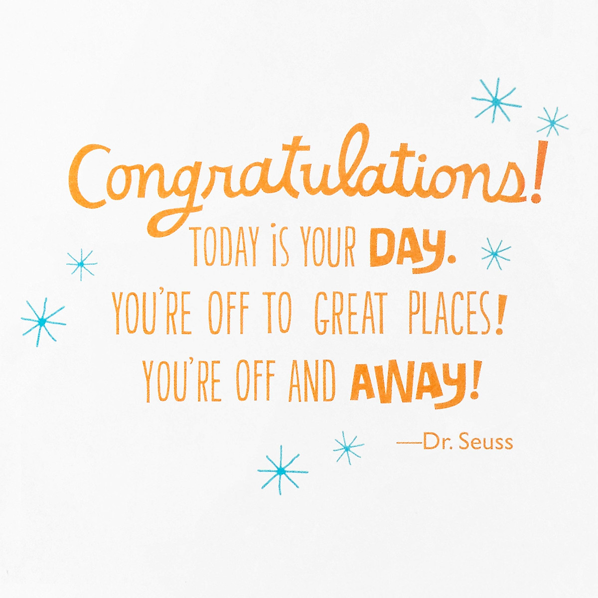 Hallmark Dr. Seuss Graduation Card Money Holders or Gift Card Holders (Oh, the Places You'll Go! 6 Cards with Envelopes) for High School, Kindergarten, Middle School, College and College Graduates