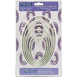 PME Oval Cutters, for Cake Decorating, Set of 6