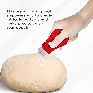 Kolibrox Magnetic Bread Lame - Dough Scoring Tool with Extractable Magnetic Design - Includes Scoring Patterns Booklet - Perfect for Kitchen & Sourdough Baking | 5 Blades