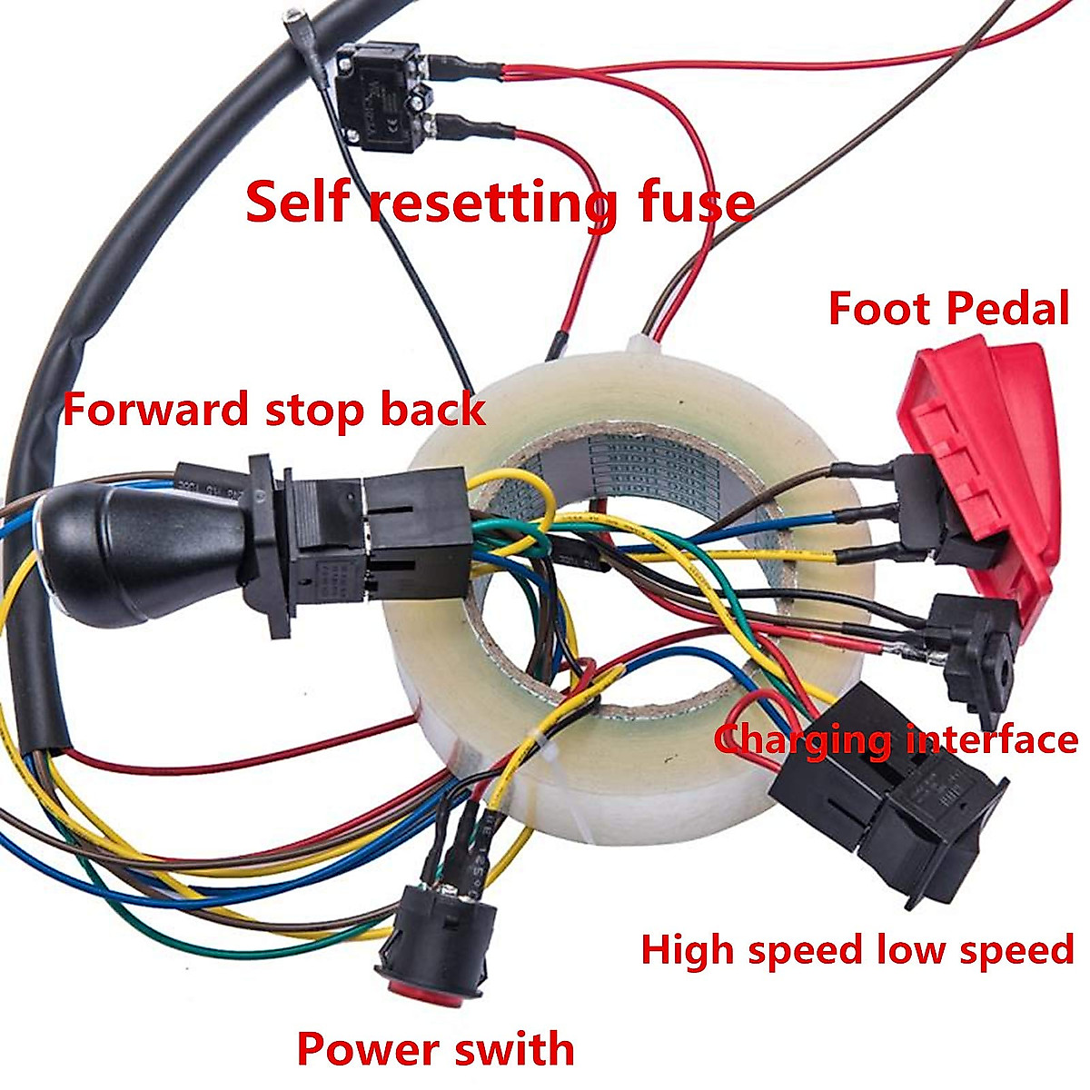 weelye Children Electric Car DIY Accessories Wires and Gearbox,Self-Made Toy Car of Parts， for Electric Car Kids Ride on Toys